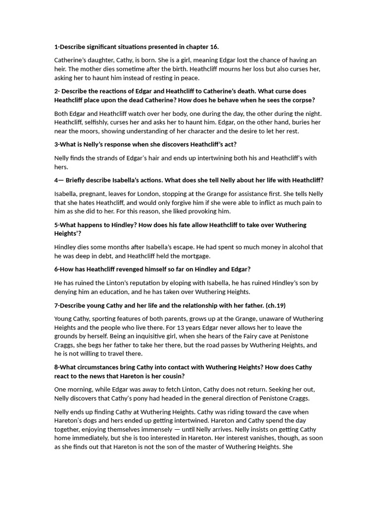 wuthering heights 2 | PDF | Heathcliff (Wuthering Heights) | Wuthering ...