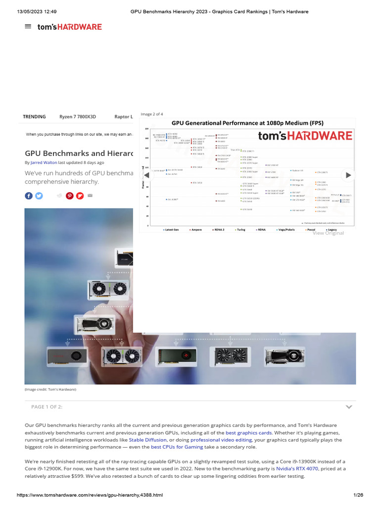 GPU Benchmarks Hierarchy 2023 - Graphics Card Rankings - Tom's Hardware2 | PDF | Graphics ...