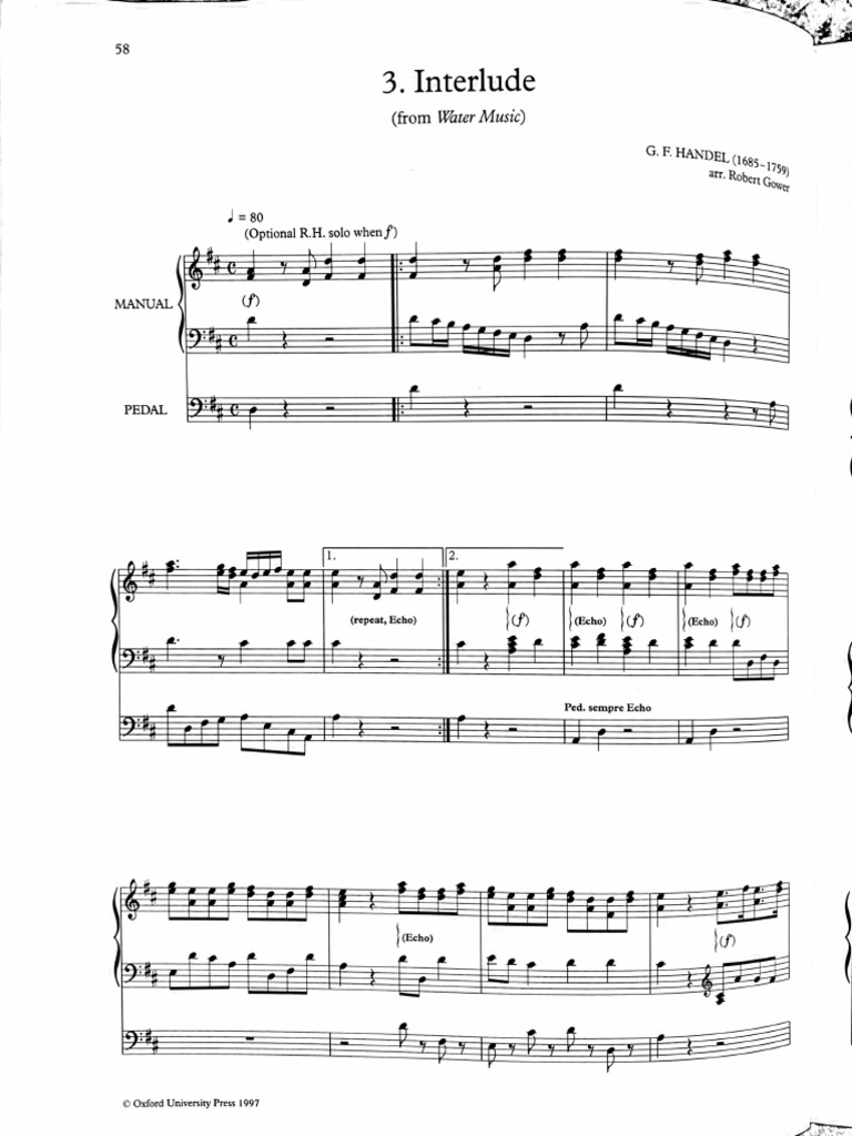 Interlude (From Water Music) - GF Handel | PDF