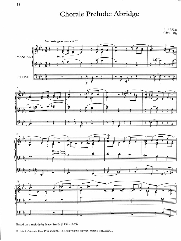 Chorale Prelude - Abridge - CS Lang | PDF