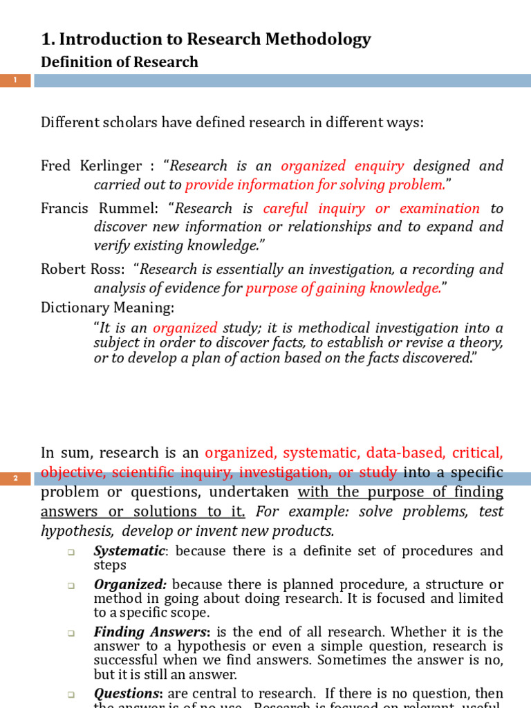 Understanding Research Methodology Basics | PDF | Methodology ...