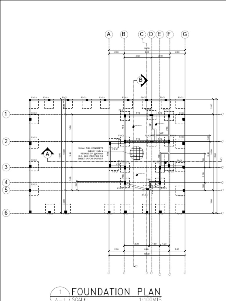 FOUNDATION PLAN | PDF | Building Engineering