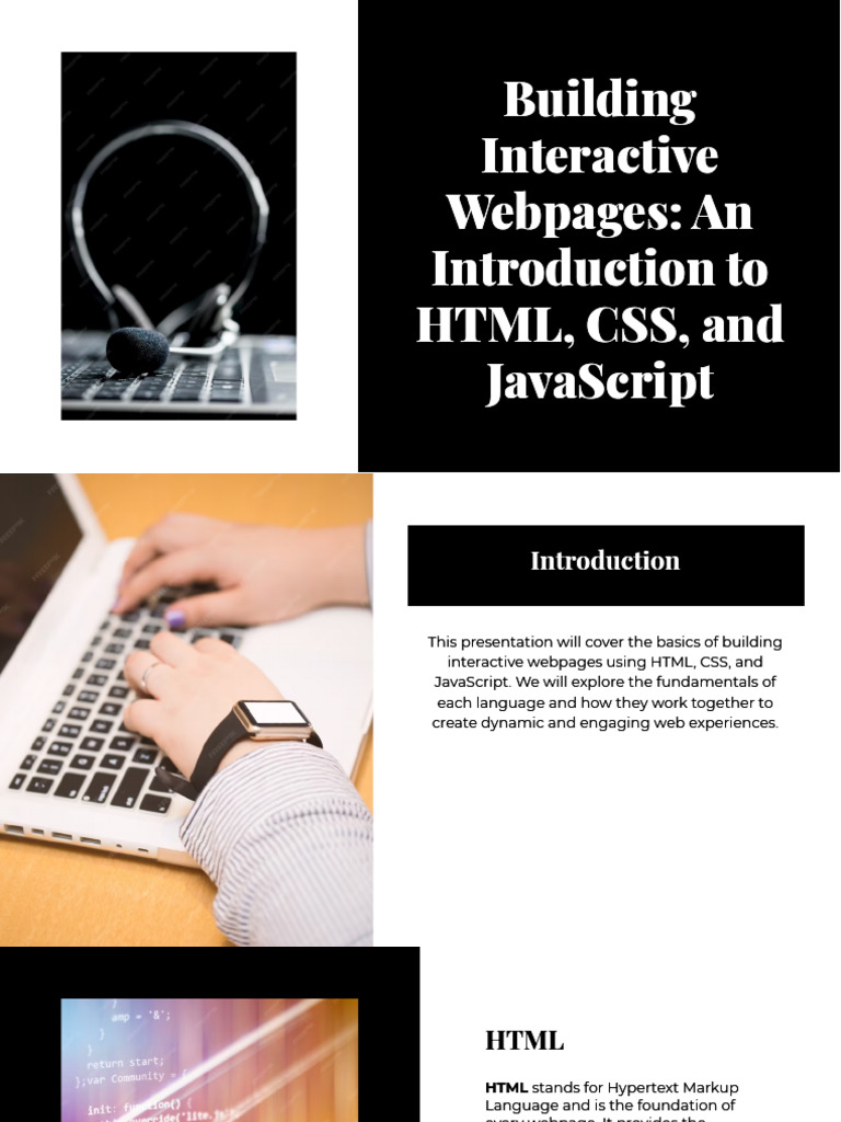 Wepik Building Interactive Webpages An Introduction To HTML Css and Javascript ...