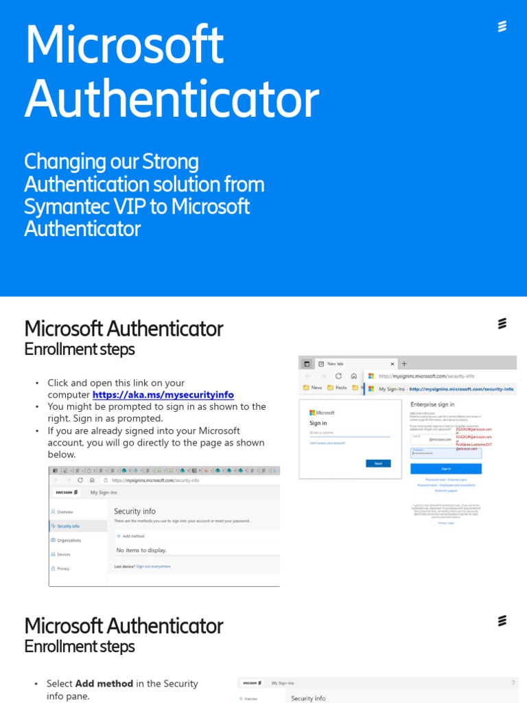 Microsoft Authenticator - SymVIP To Authenticator | PDF | Authentication | Cyberspace