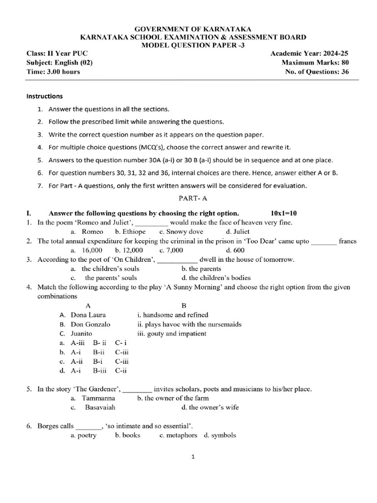 02 English MQP 3 | PDF