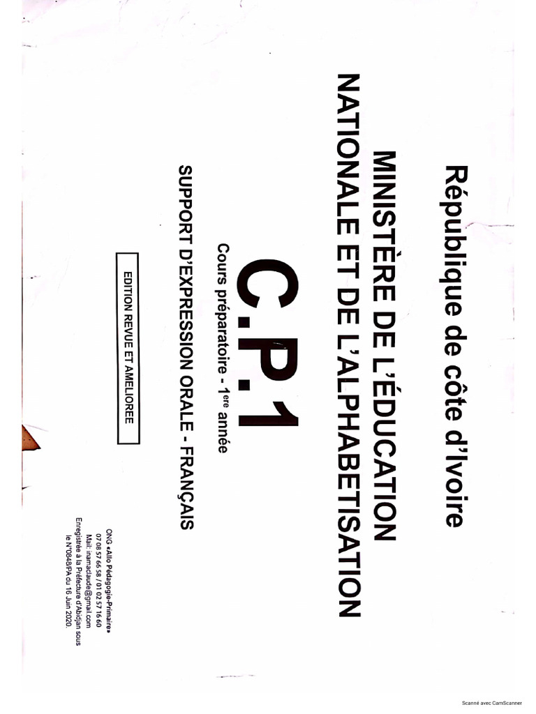 PLANCHES Expression Orale CP1 OK | PDF
