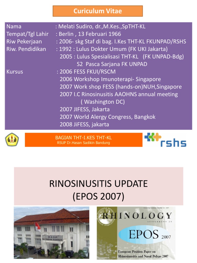 Bahan Rhinosinusitis Rshs | PDF