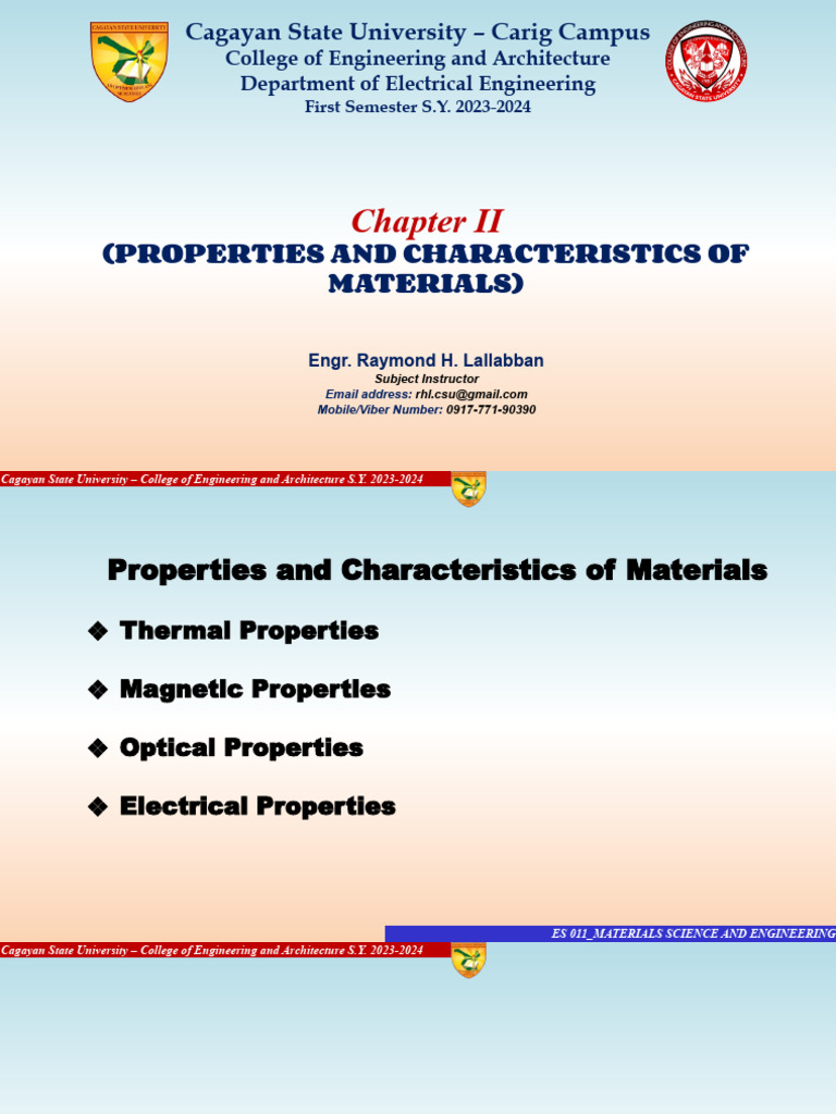 02 - Properties of Materials | PDF | Magnetism | Ferromagnetism
