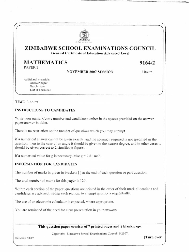 2007 Nov P2 | PDF