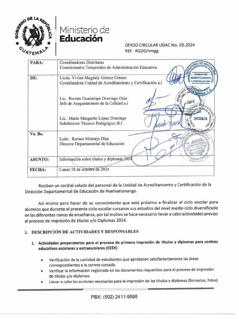Oficio Circular 03-2024 TITULOS Y DIPLOMAS | PDF