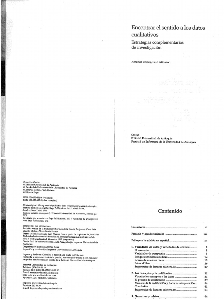 Complementario - Amanda Coffey (2003), Encontar El Sentido A Los Datos Cualitativos | PDF