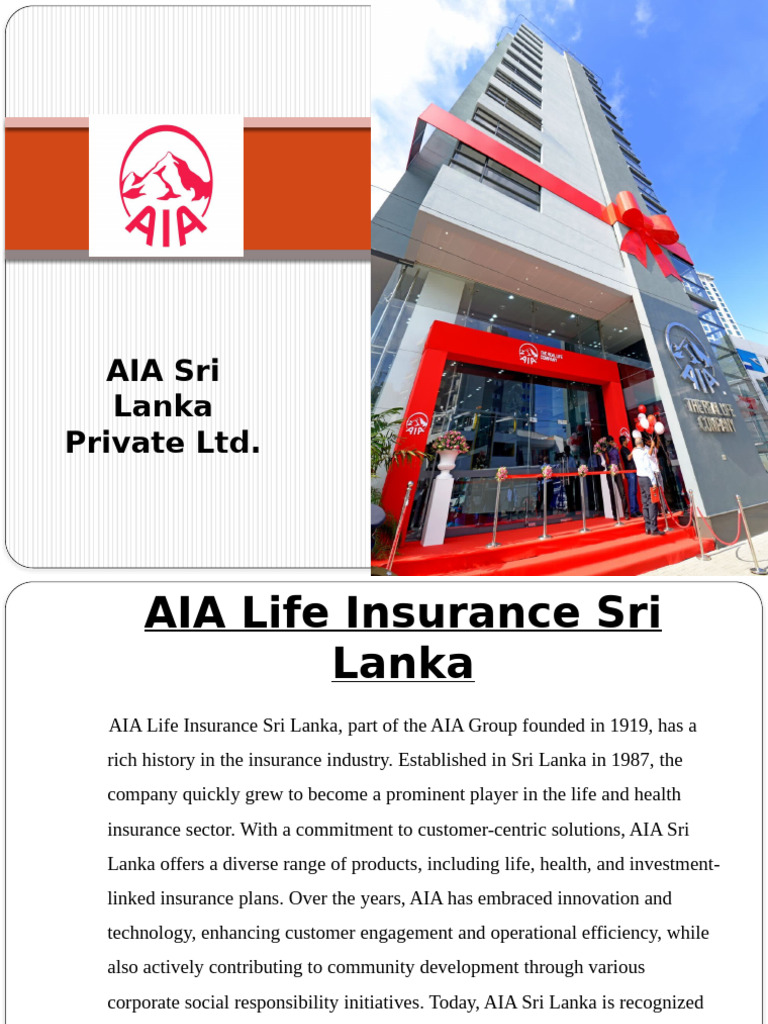 AIA Sri Lanka Private LTD | PDF | Automation | Insurance