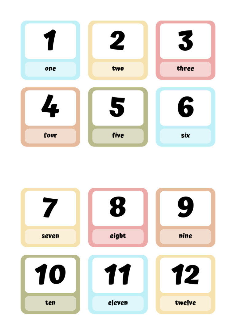 Colorful Pastel Numbers 1-30 Counting Flashcards - 20241022 - 112605 ...