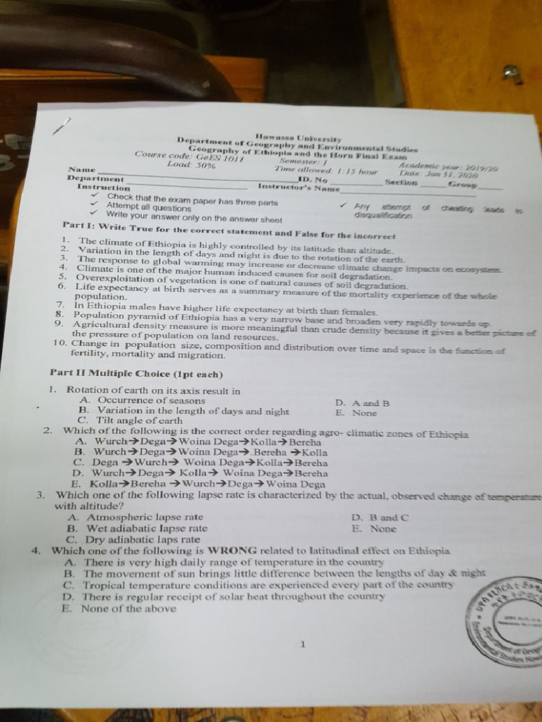 Geography Final Exam 2 | PDF