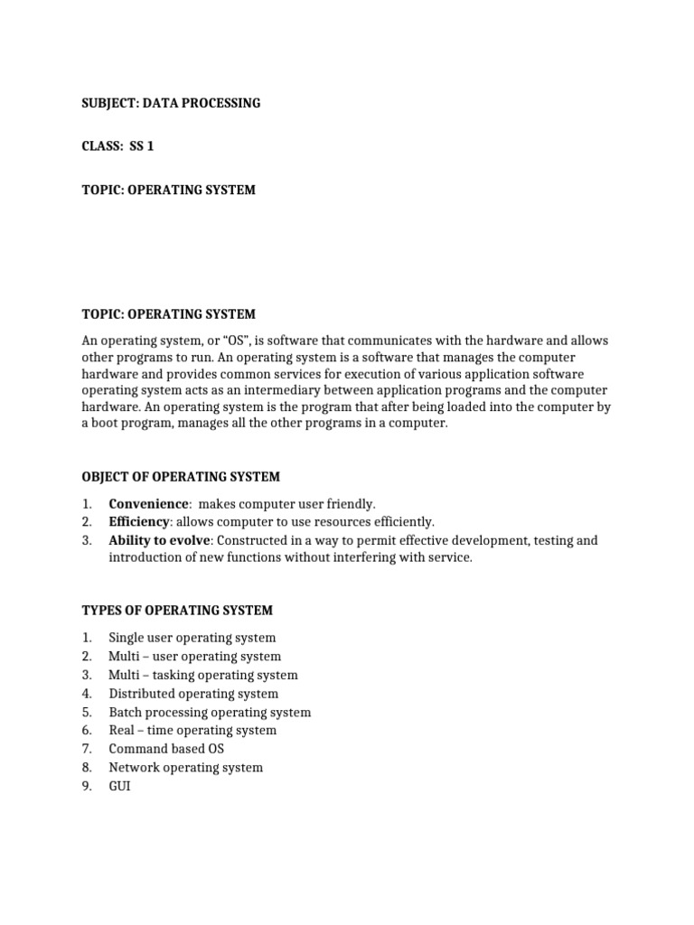 Operating System (1) | PDF | Operating System | Microsoft Windows Operating System (1) | PDF | Operating System | Microsoft Windows