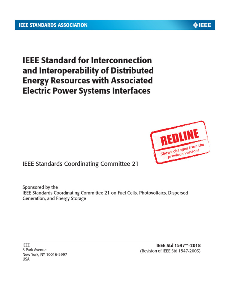 2 - IEEE STD 1547 - 2018-2003 - Redline | PDF | Legal Liability ...