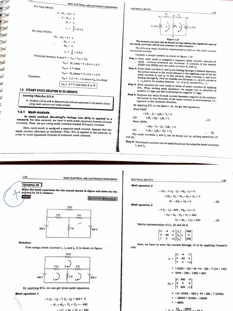 GE23114- EE&IE - UNIT 1 - DC Circuits ( Mesh and Nodal Analysis) | PDF ... GE23114- EE&IE - UNIT 1 - DC Circuits ( Mesh and Nodal Analysis) | PDF ...