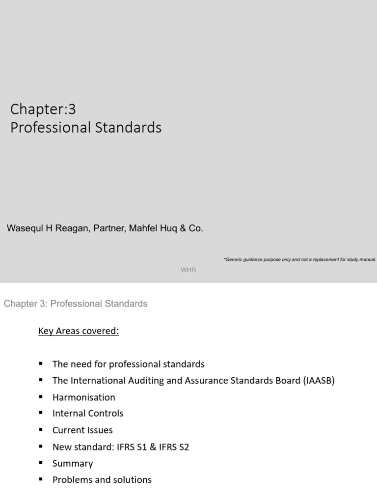 Professional Standards in Auditing | PDF | Audit | Internal Control
