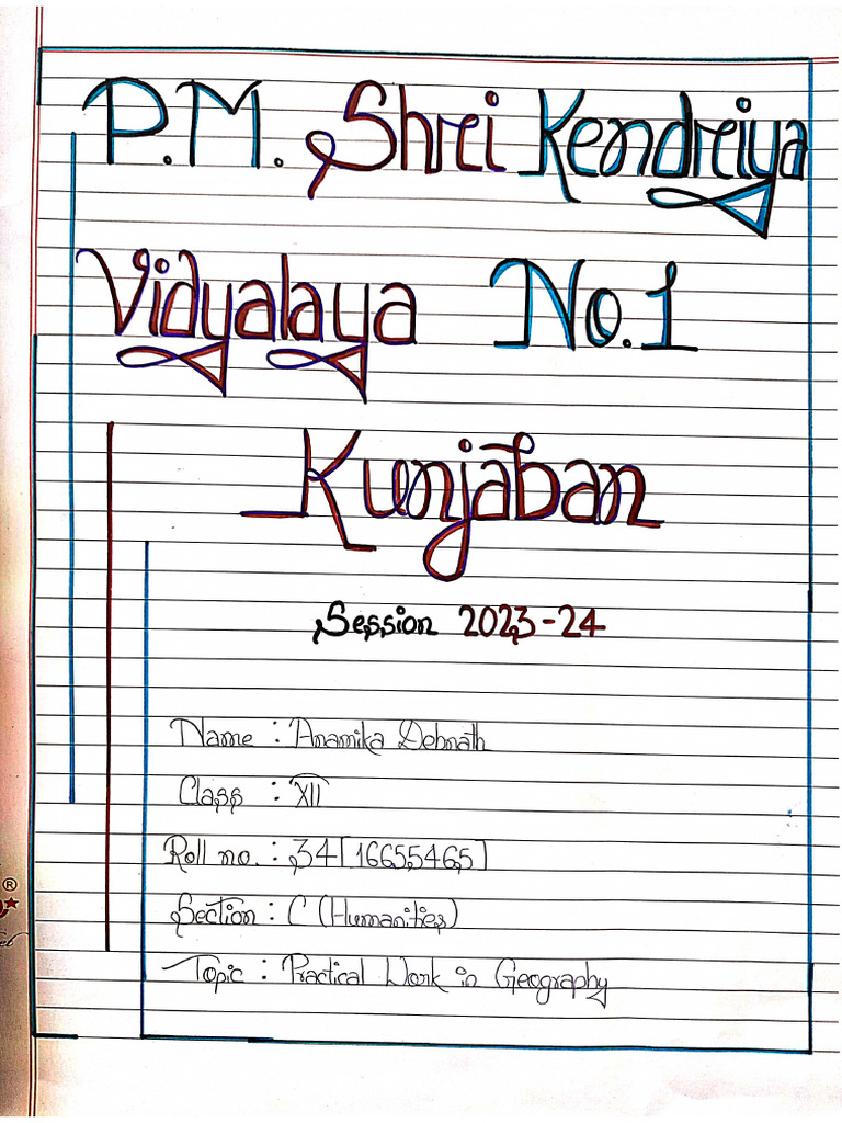 XII Geography Practical File | PDF