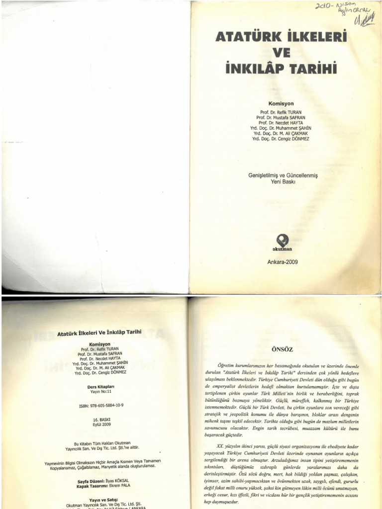 İnkilap Ders Ki̇tabi | PDF
