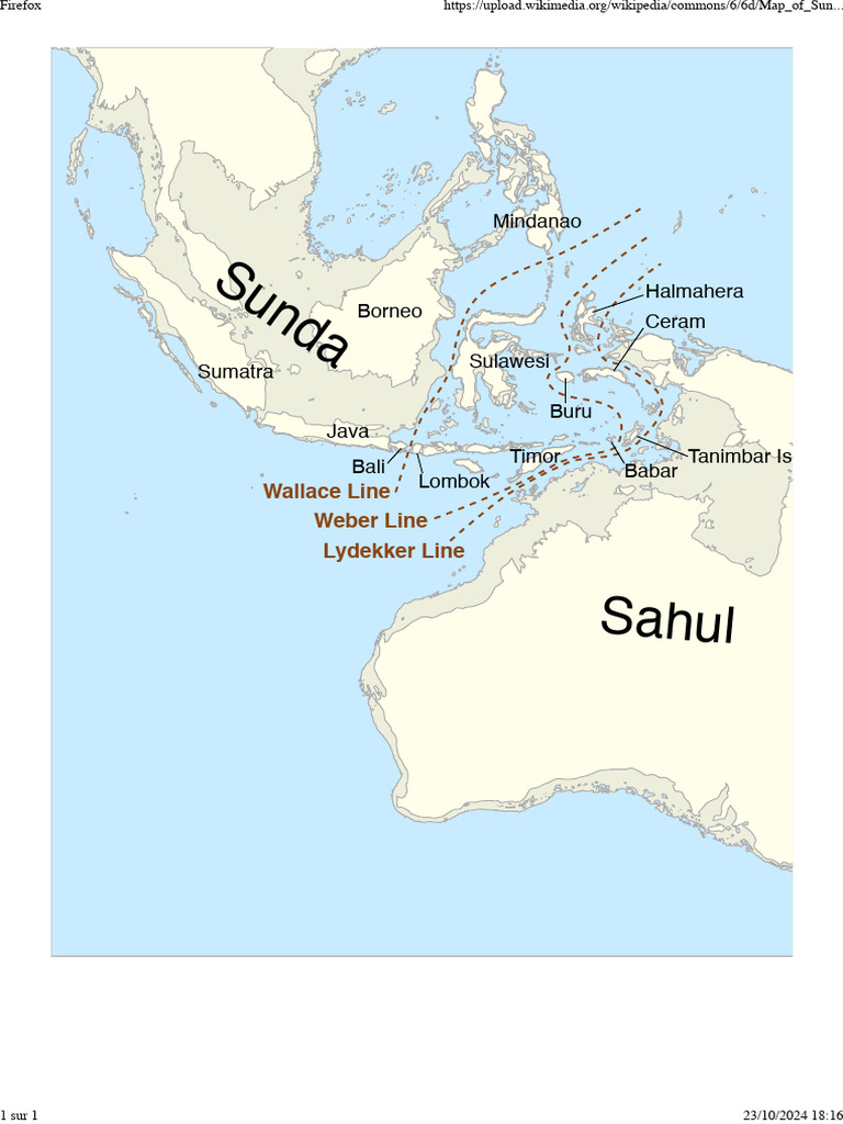 Map of Sunda and Sahul - SVG | PDF