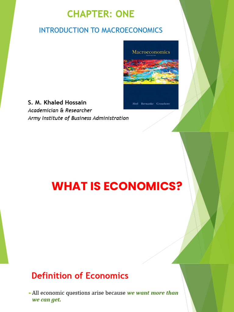 Chapter-One Introduction To Macroeconomics | PDF | Macroeconomics | Economics