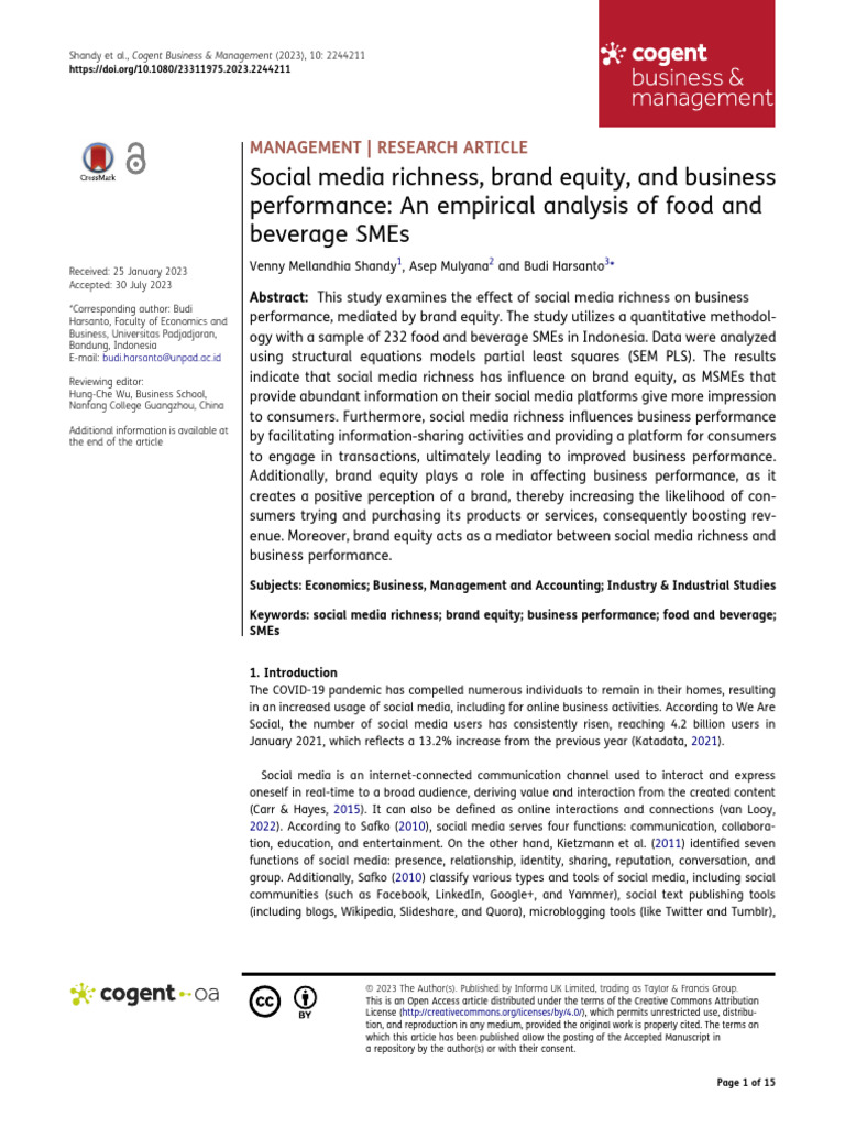 Social Media Richness, Brand e | PDF | Brand | Social Media