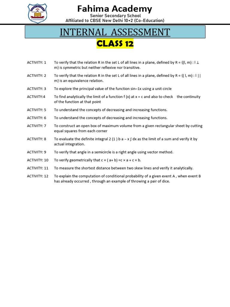 Mathematics Practicals | PDF