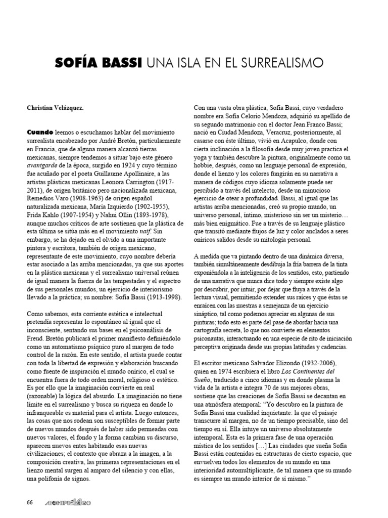 Sofía Bassi | PDF | Surrealismo | México