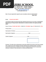 Grade 8 Application Form 2026 WHS | PDF