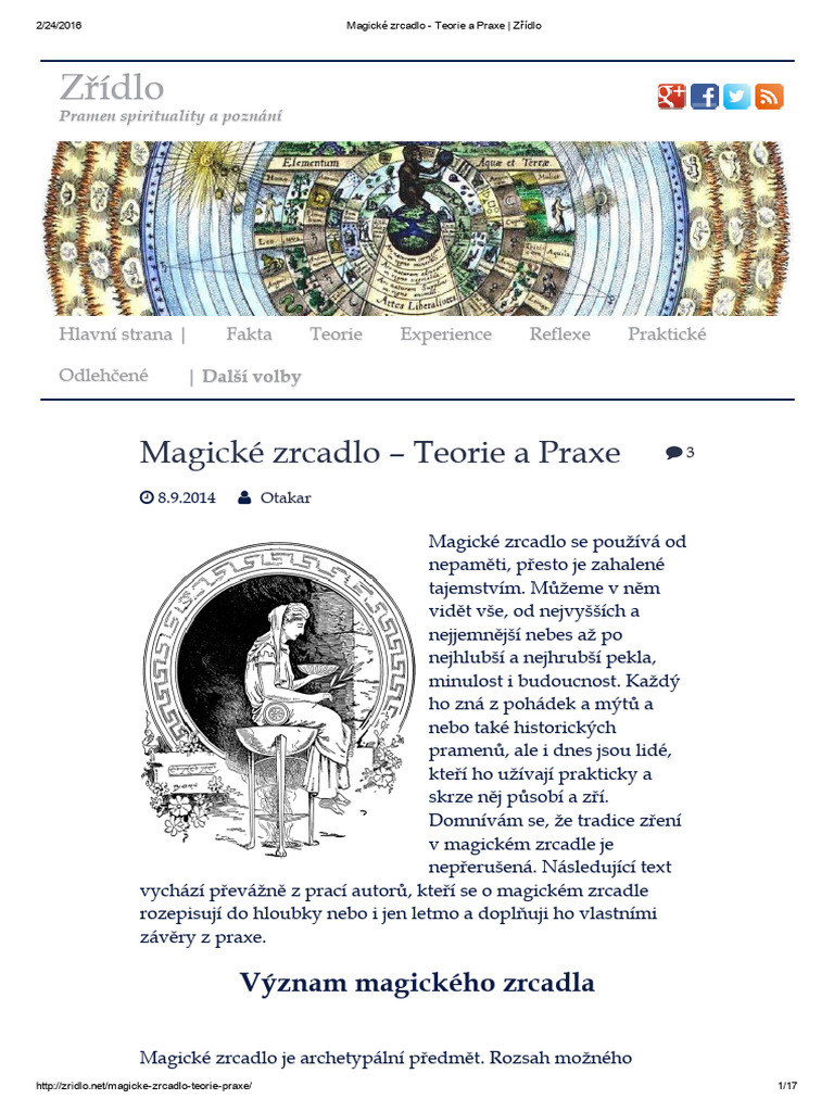 Magické zrcadlo - Teorie a Praxe _ Zřídlo | PDF Magické zrcadlo - Teorie a Praxe _ Zřídlo | PDF
