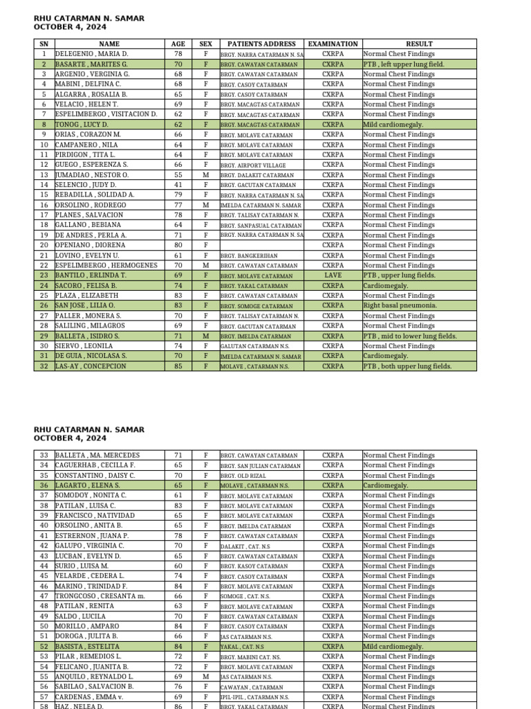 Rhu Catarman Summary 10-4-2024 | PDF