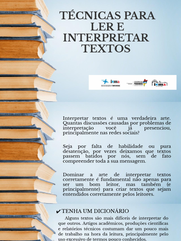 Tã Cnicas para Ler e Interpretar Textos | PDF | Dicionário | Science