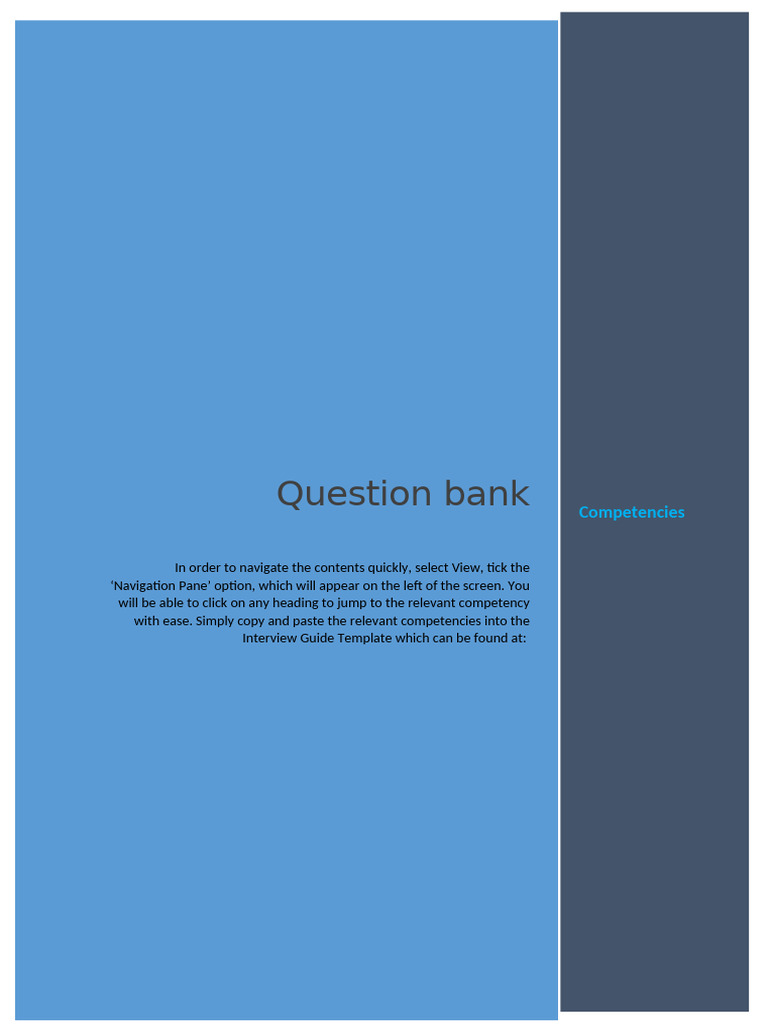 Interview Question Bank | PDF | Procedural Knowledge | Goal