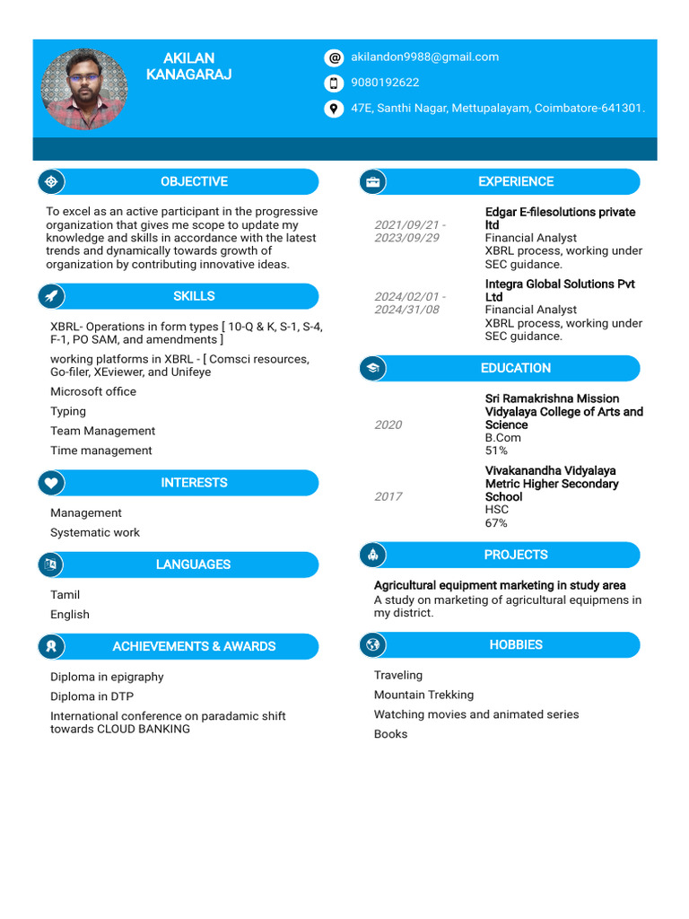Akilan Kanagaraj _ CV | PDF Akilan Kanagaraj _ CV | PDF