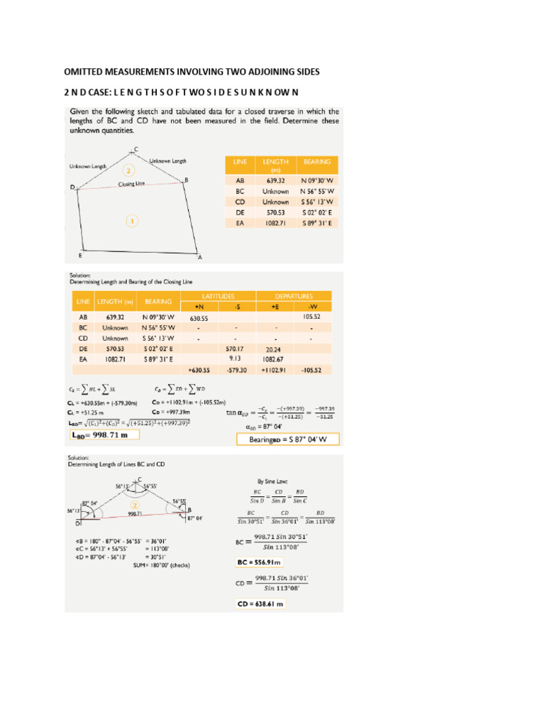 Omitted Measurements Involving Two Adjoining Sides | PDF | Law ...