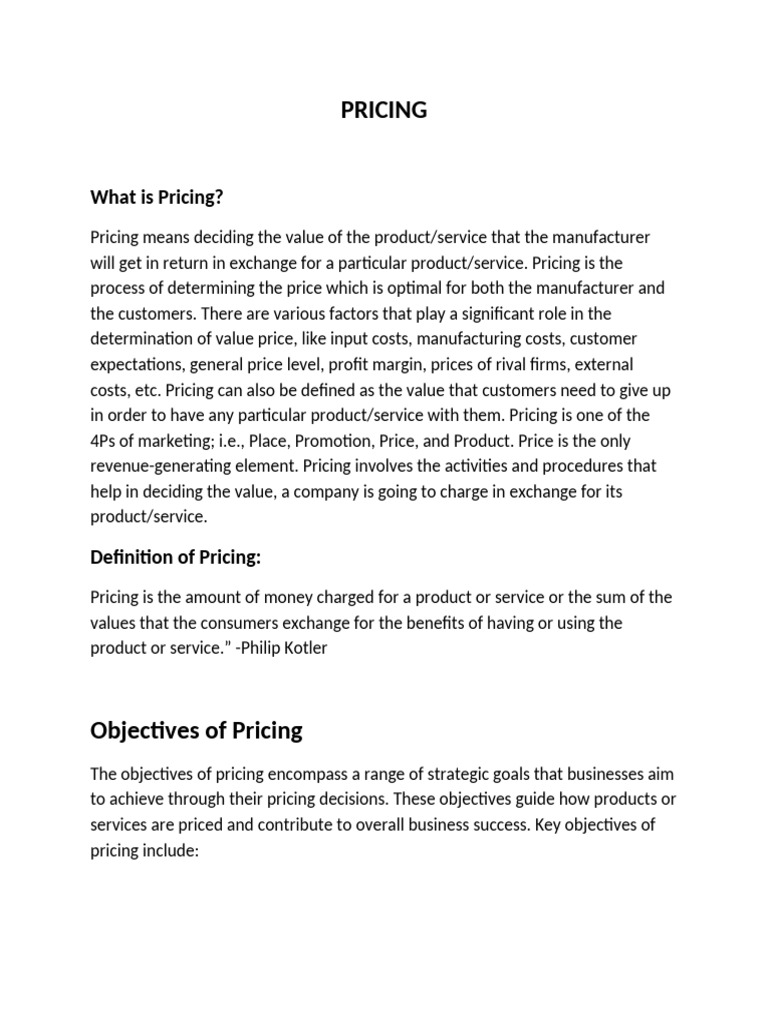 Pricing | PDF | Pricing | Demand