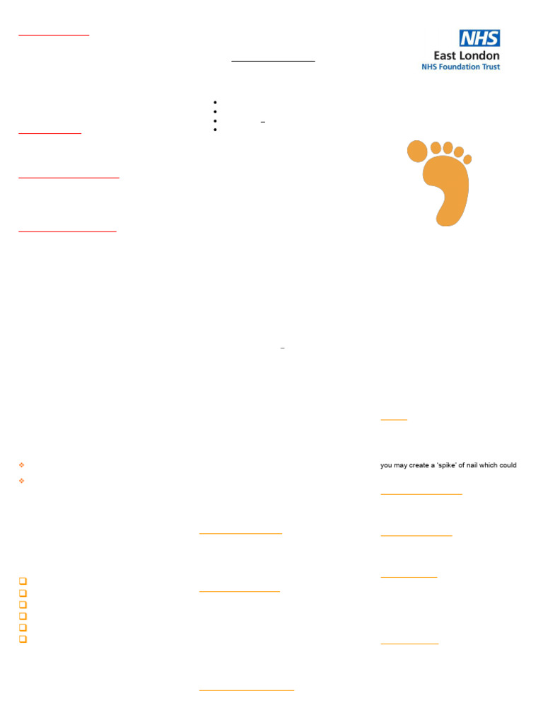 ELFT T2DM Feet Moderate Risk | PDF | Clinical Medicine | Diseases And ...
