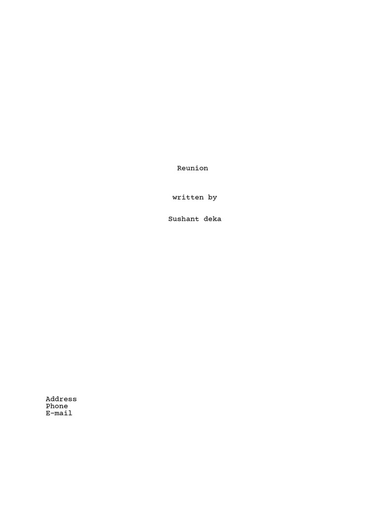 Reunion Pdf