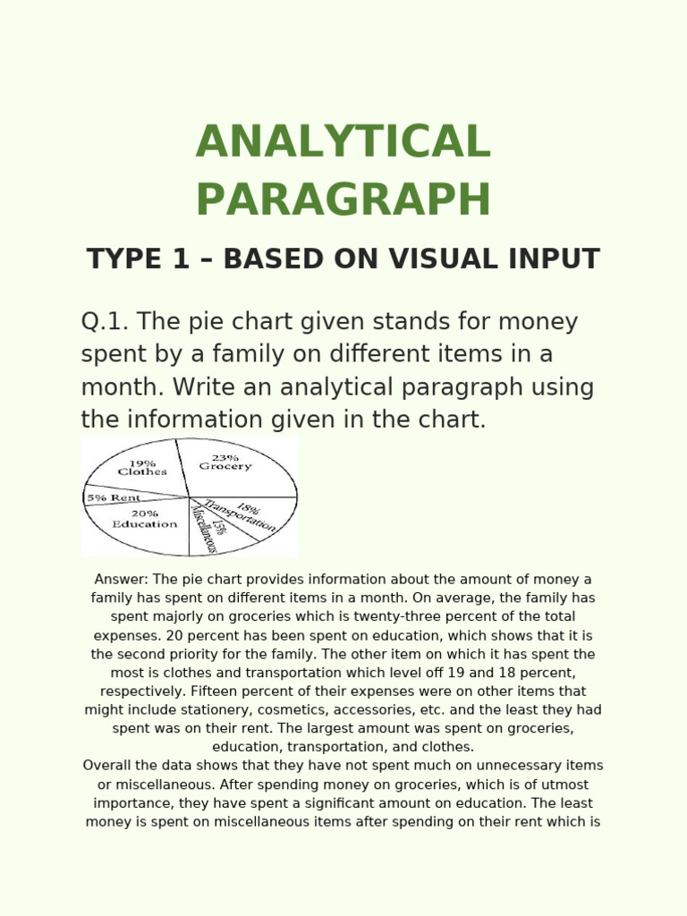ANALYTICAL PARAGRAPH SAMPLE | PDF
