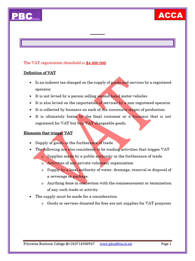 UNIT_13._VAT_1-1 | PDF | Value Added Tax | Taxes