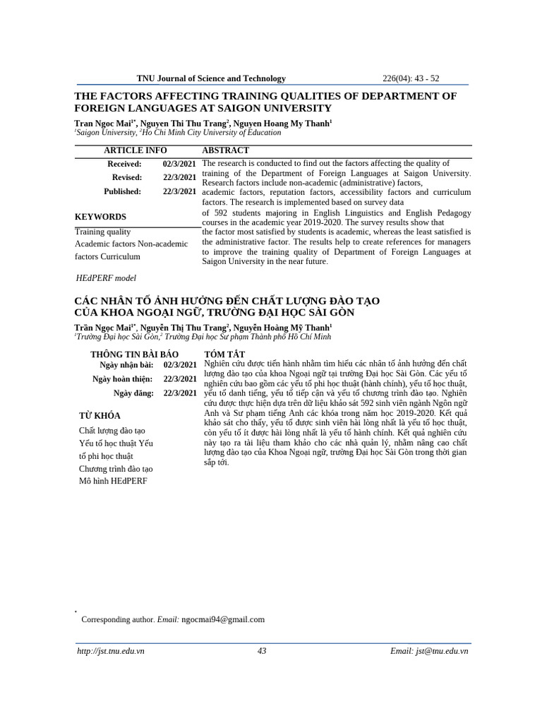 Chat Luong Dao T o Khoa Ngoai Ngu Sai Gon | PDF