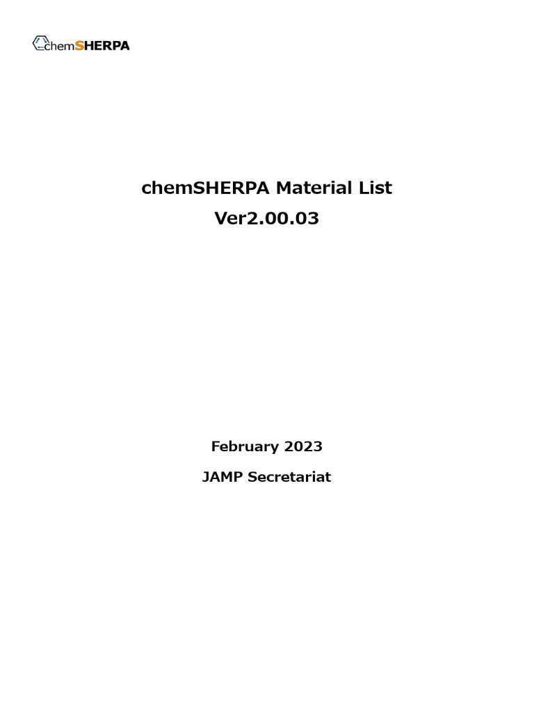 chemSHERPA Material List (Ver.2.00.03) - EN | PDF | Polyurethane ...