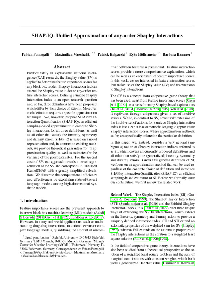 SHAP-IQ Unified Approximation of Any-Order Shapley | PDF | Mathematics