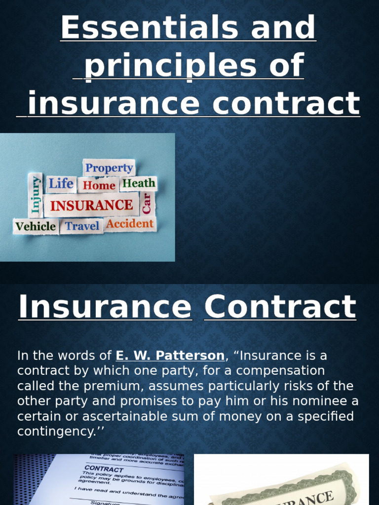 Essentials and Principles of Insurance | PDF | Insurance | Life Insurance