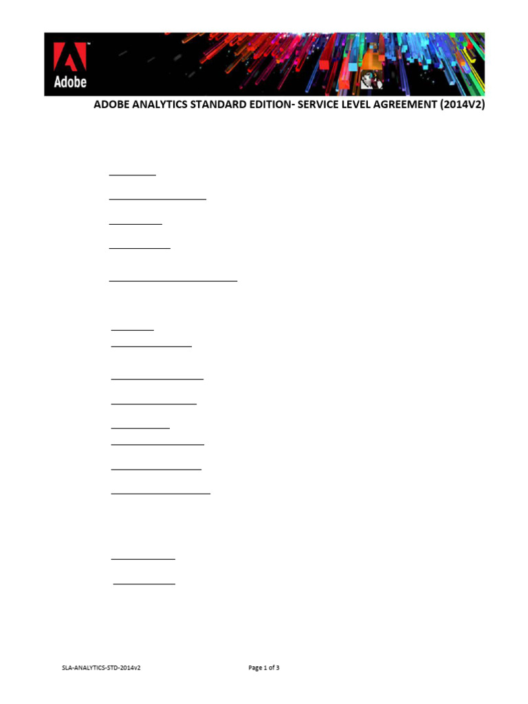 Adobe Analytics SLA Overview | PDF | Service Level Agreement | Computer ...