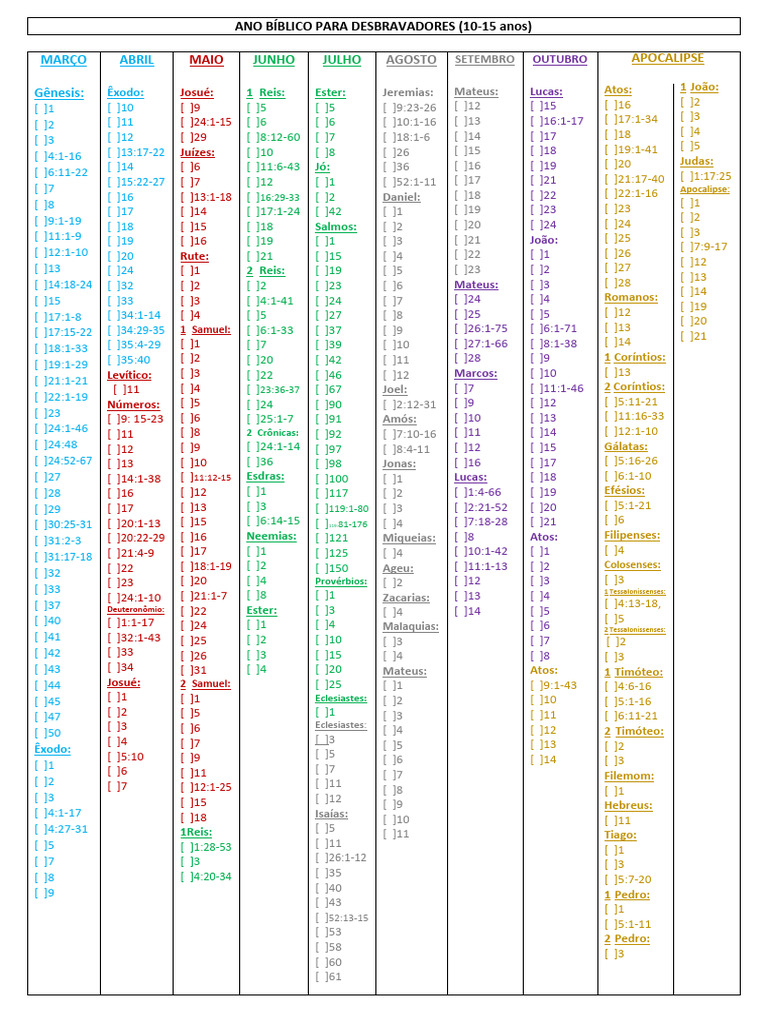Ano Bíblico DBVs | PDF