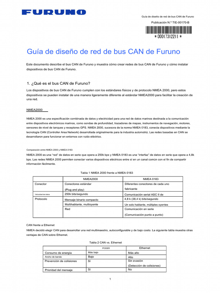 Furuno Can Bus Network Design | PDF | Fuente de alimentación ...