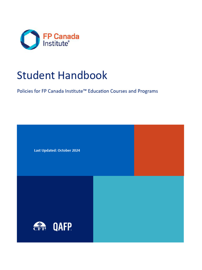 FP Canada Institute Student Handbook | PDF | Academic Dishonesty ...