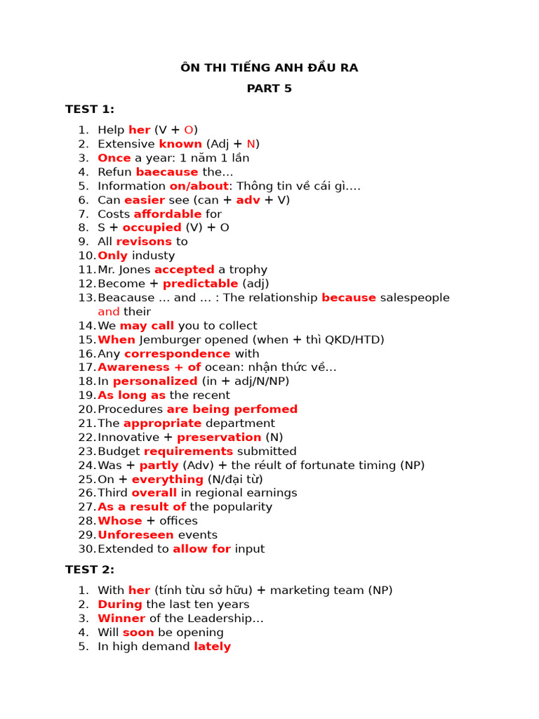 English Exit Exam Practice Questions | PDF